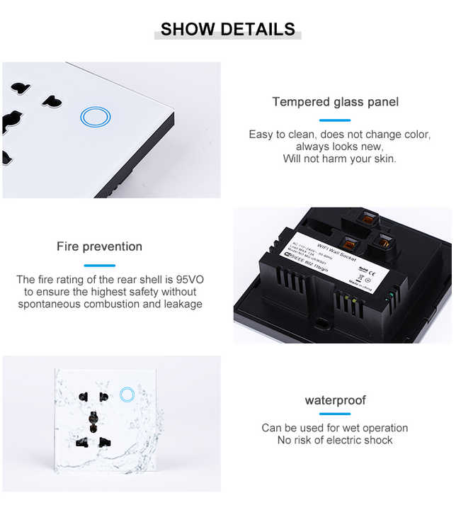 Smart Life Universal WiFi Wall Socket - Smart Home
